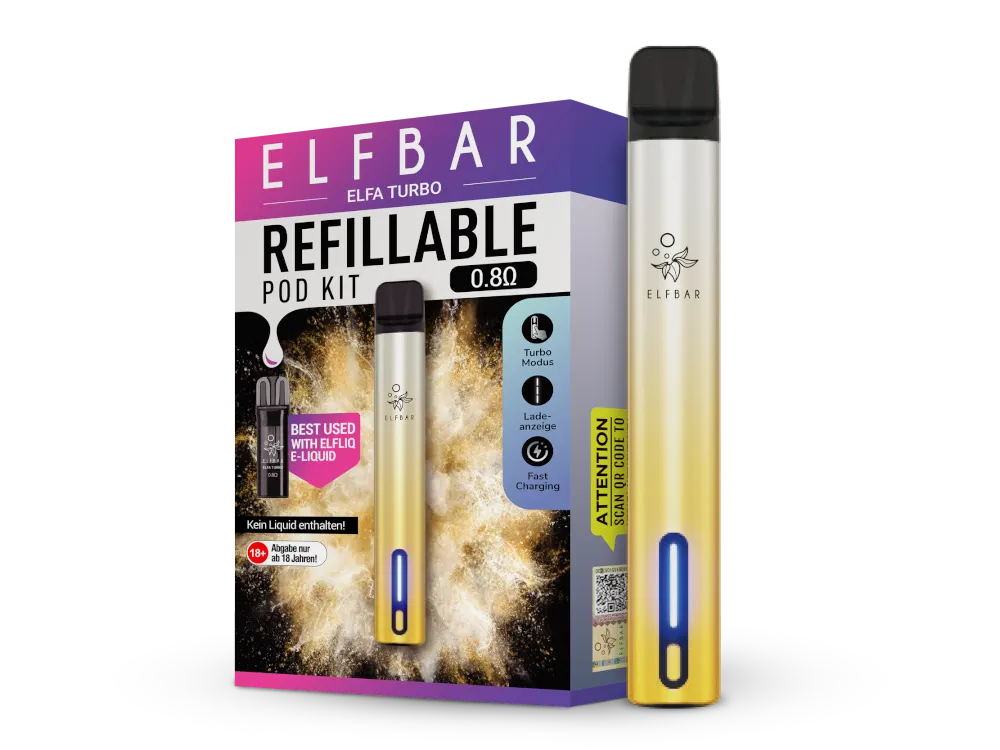 Elfbar, Elfa Turbo, Kit 550mAh Aurora-Gold